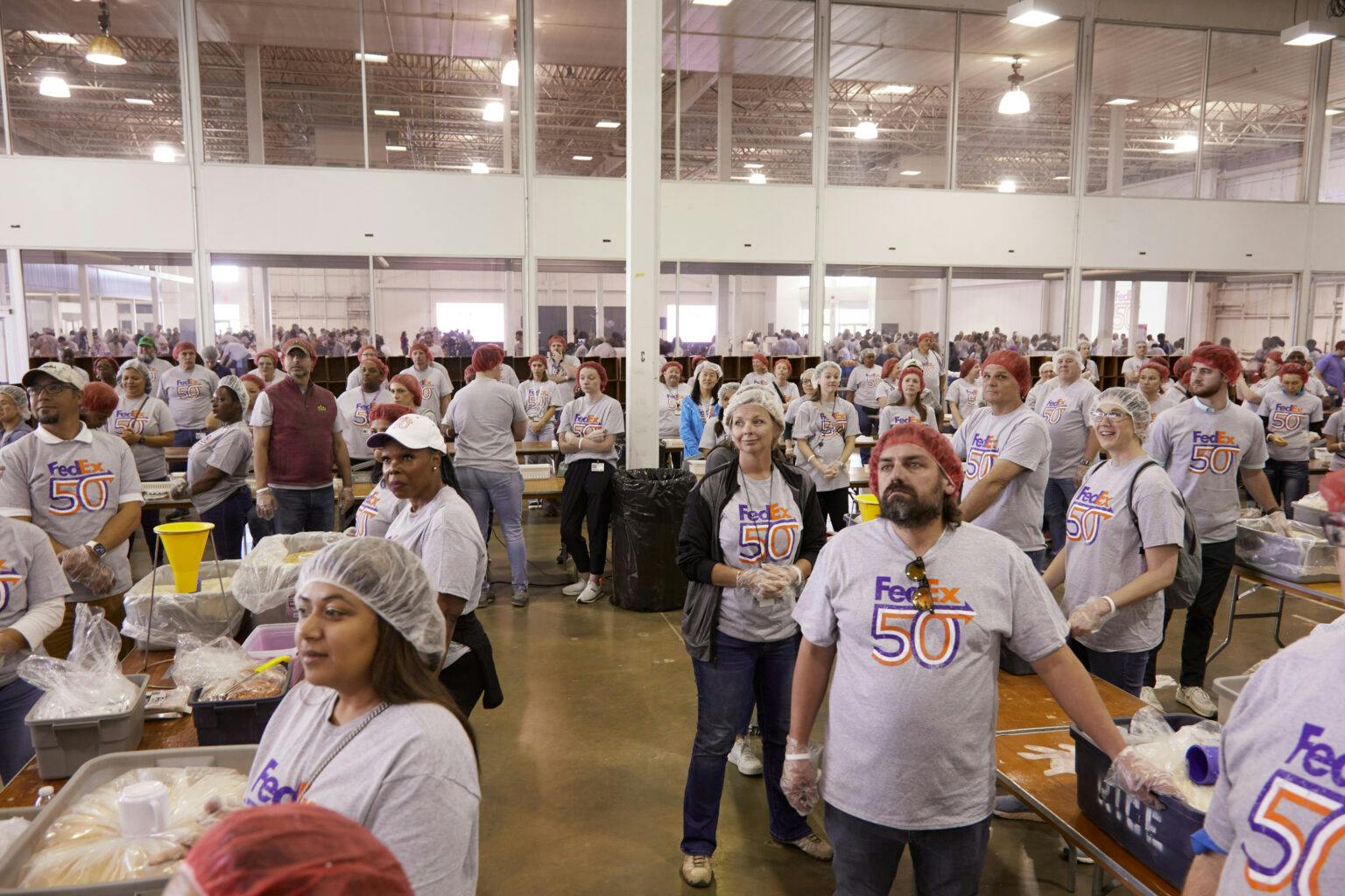 FedEx Celebrates 50th Birthday by Packaging 50,000 Meals - Rise Against ...